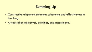 Constructive-Alignment in teaching mathematics | PPT