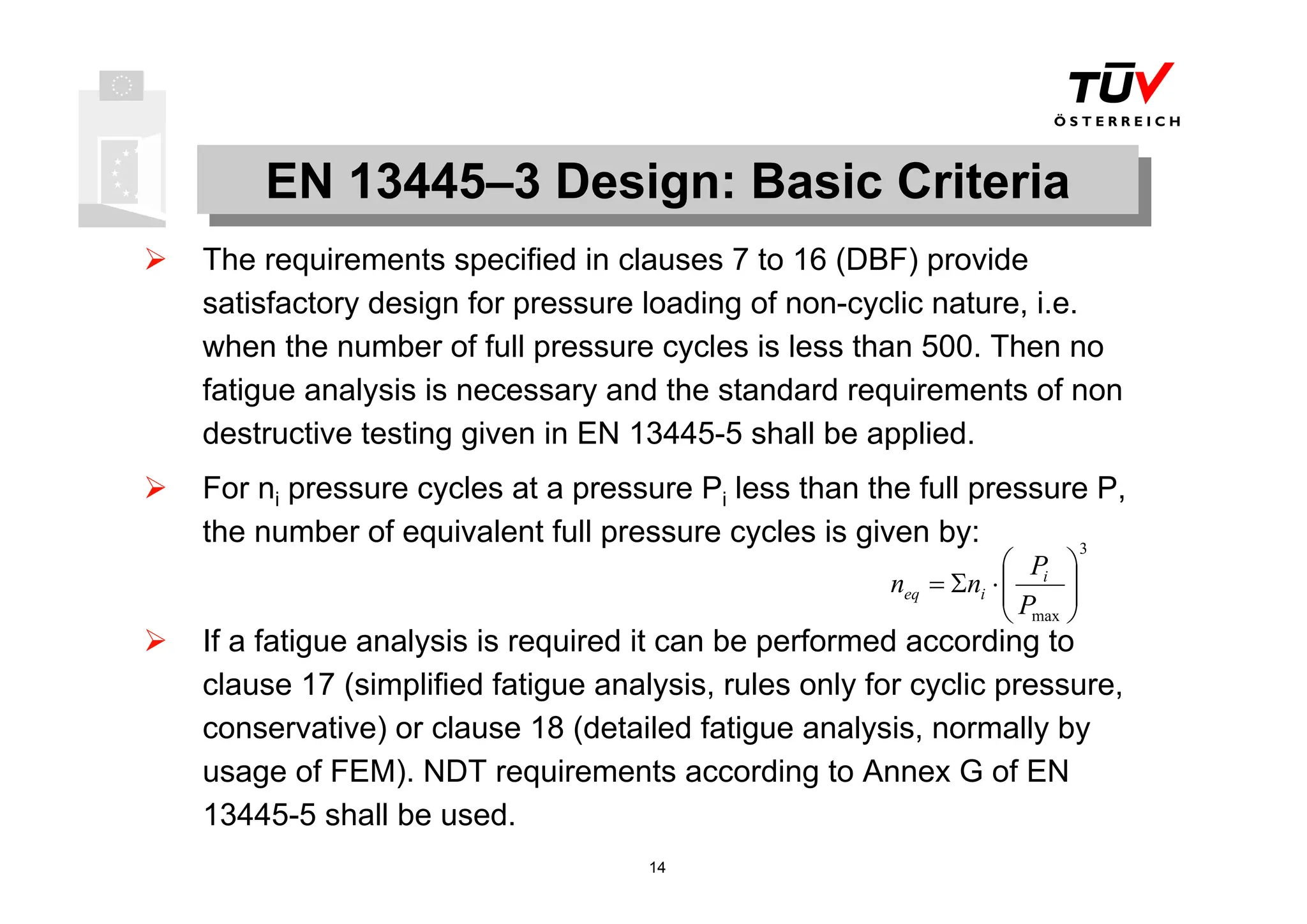 BS EN 13445 overview Workshop on PED doc. | PDF