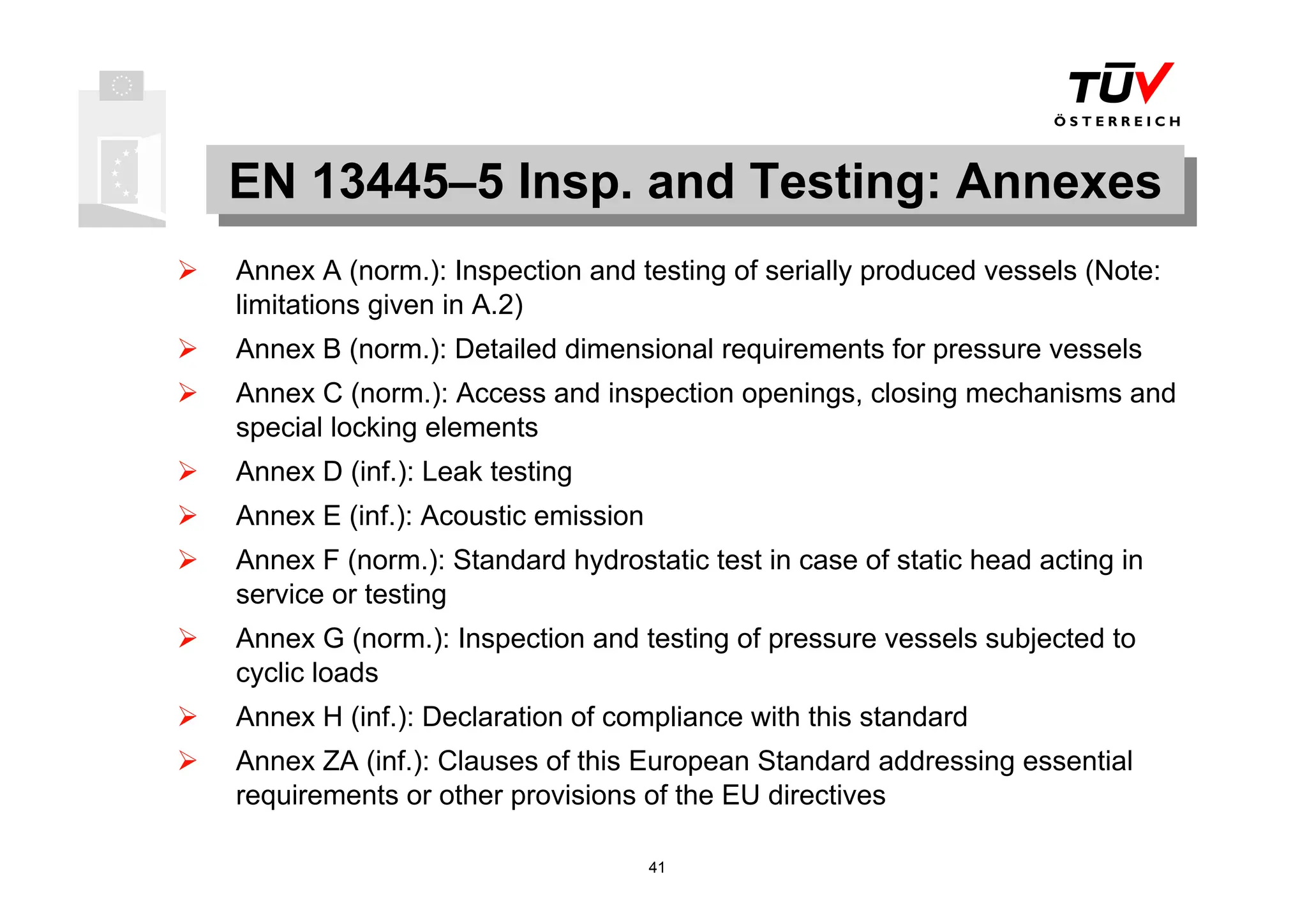 BS EN 13445 overview Workshop on PED doc. | PDF