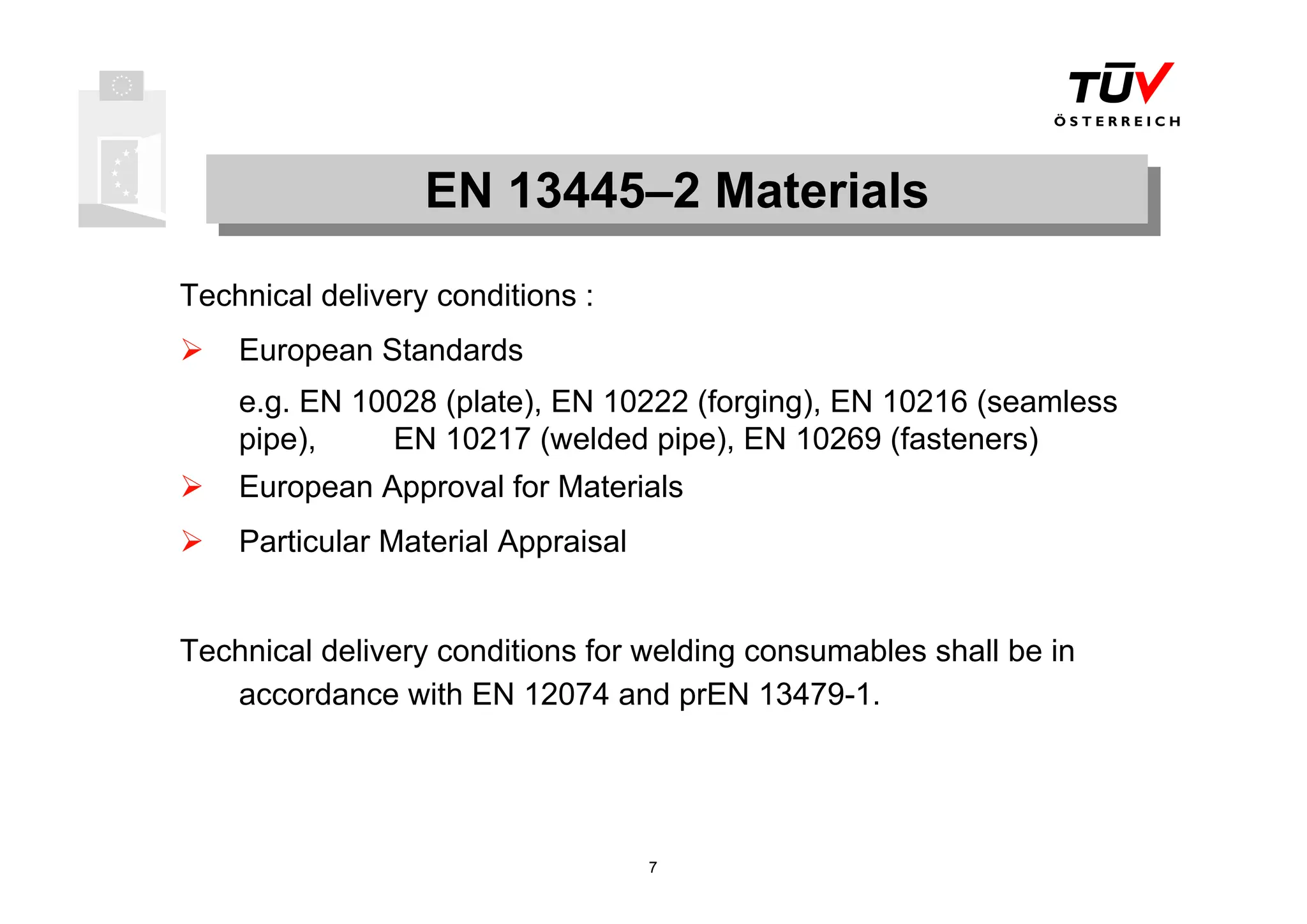BS EN 13445 overview Workshop on PED doc. | PDF