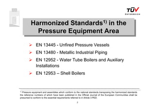 BS EN 13445 overview Workshop on PED doc. | PDF