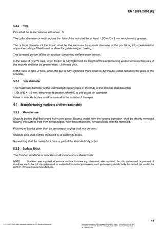 Bs en 13889 2003(forged steel shackles for general use - gra | PDF
