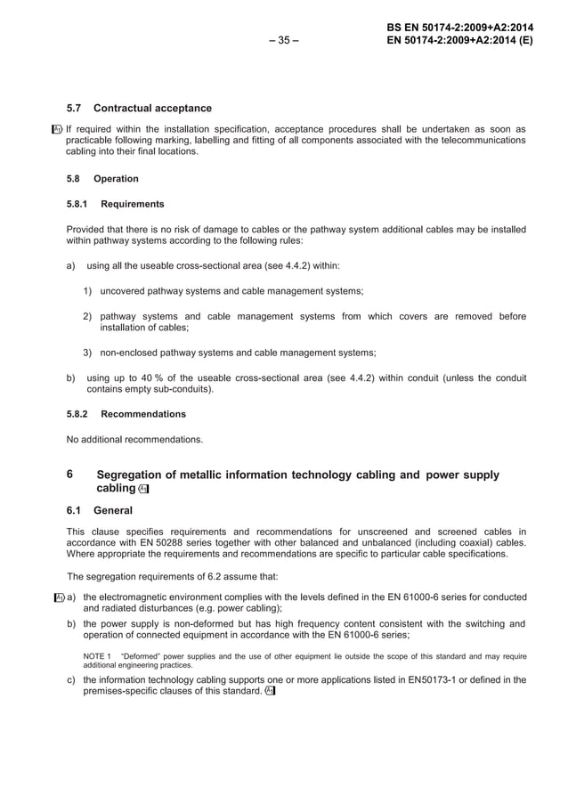 BS EN 50174-2-2009 + A2-2014.pdf | Technology & Computing