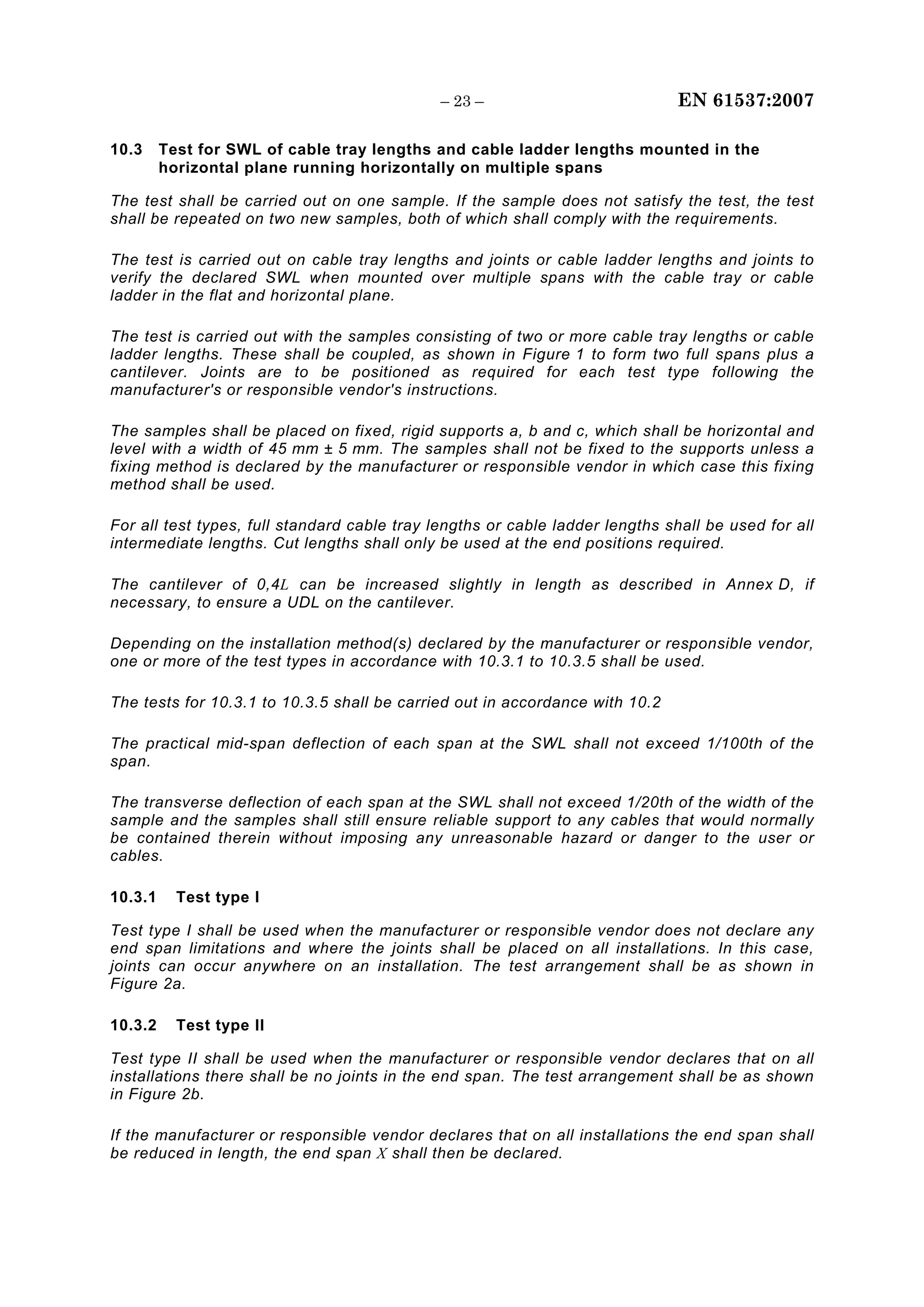 BS EN 61537 2007 Cable management_ Cable tray systems and cable ladder ...