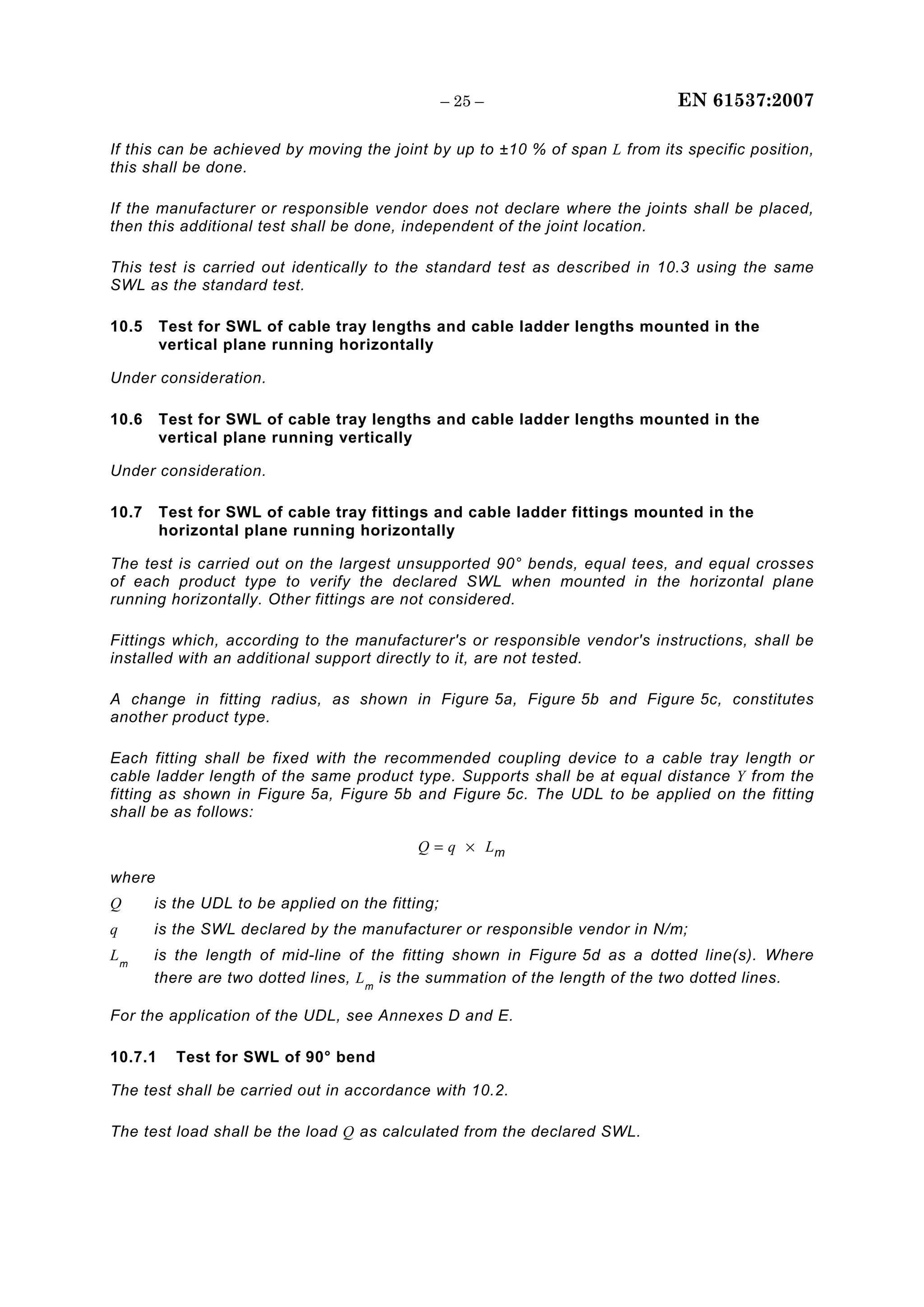 BS EN 61537 2007 Cable management_ Cable tray systems and cable ladder ...