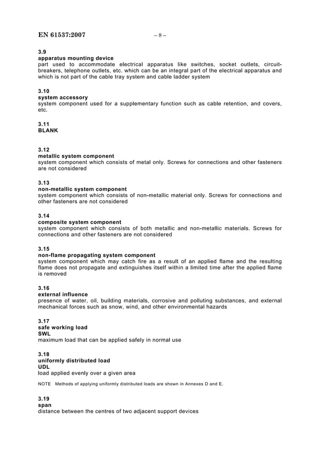 BS EN 61537 2007 Cable management_ Cable tray systems and cable ladder ...