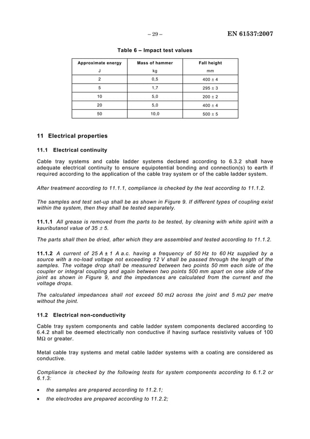 BS EN 61537 2007 Cable management_ Cable tray systems and cable ladder ...