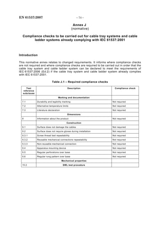 BS EN 61537 2007 Cable management_ Cable tray systems and cable ladder ...