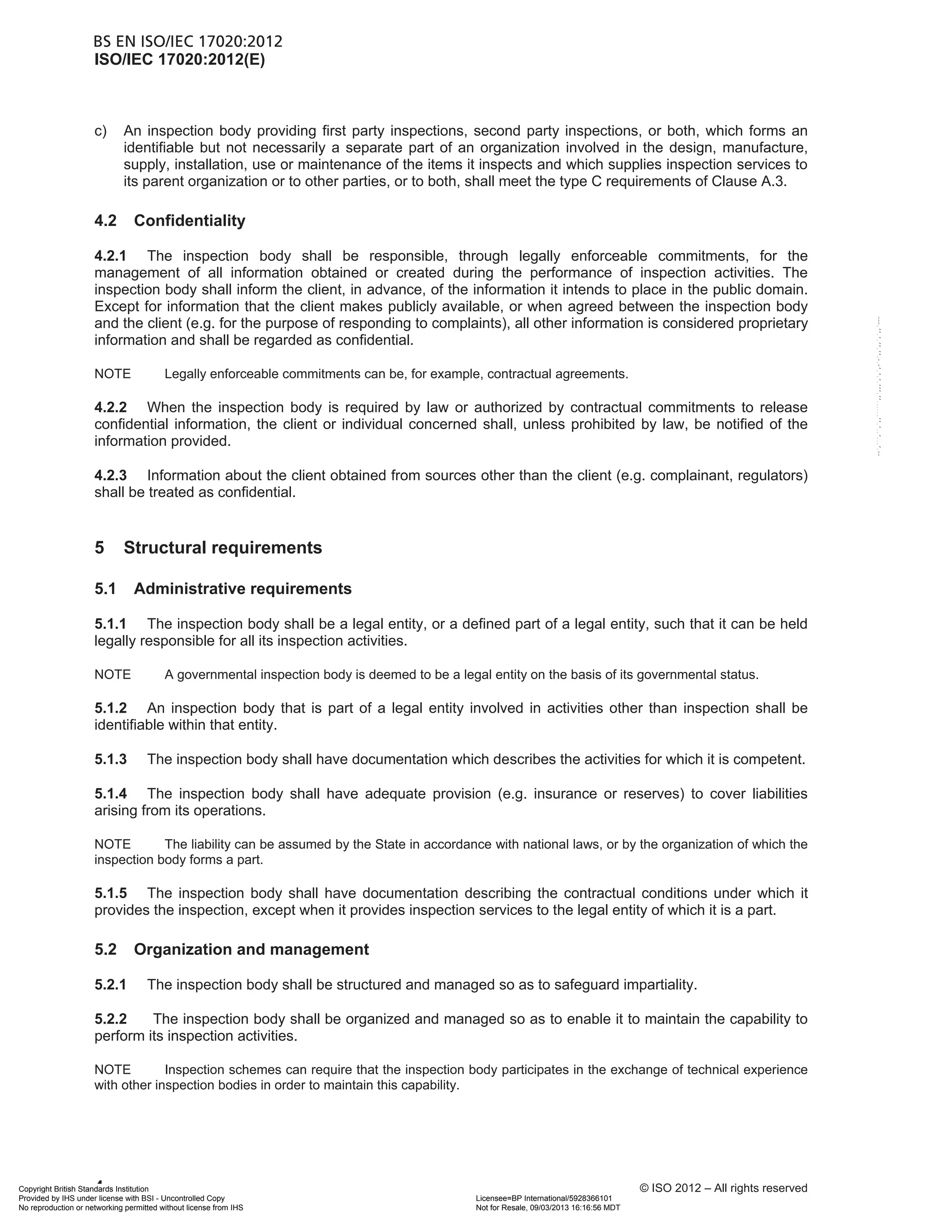 BS EN ISO-IEC - BS EN ISO-IEC-17020-2012-Conformity Assessment Requirements For The Operation Of ...
