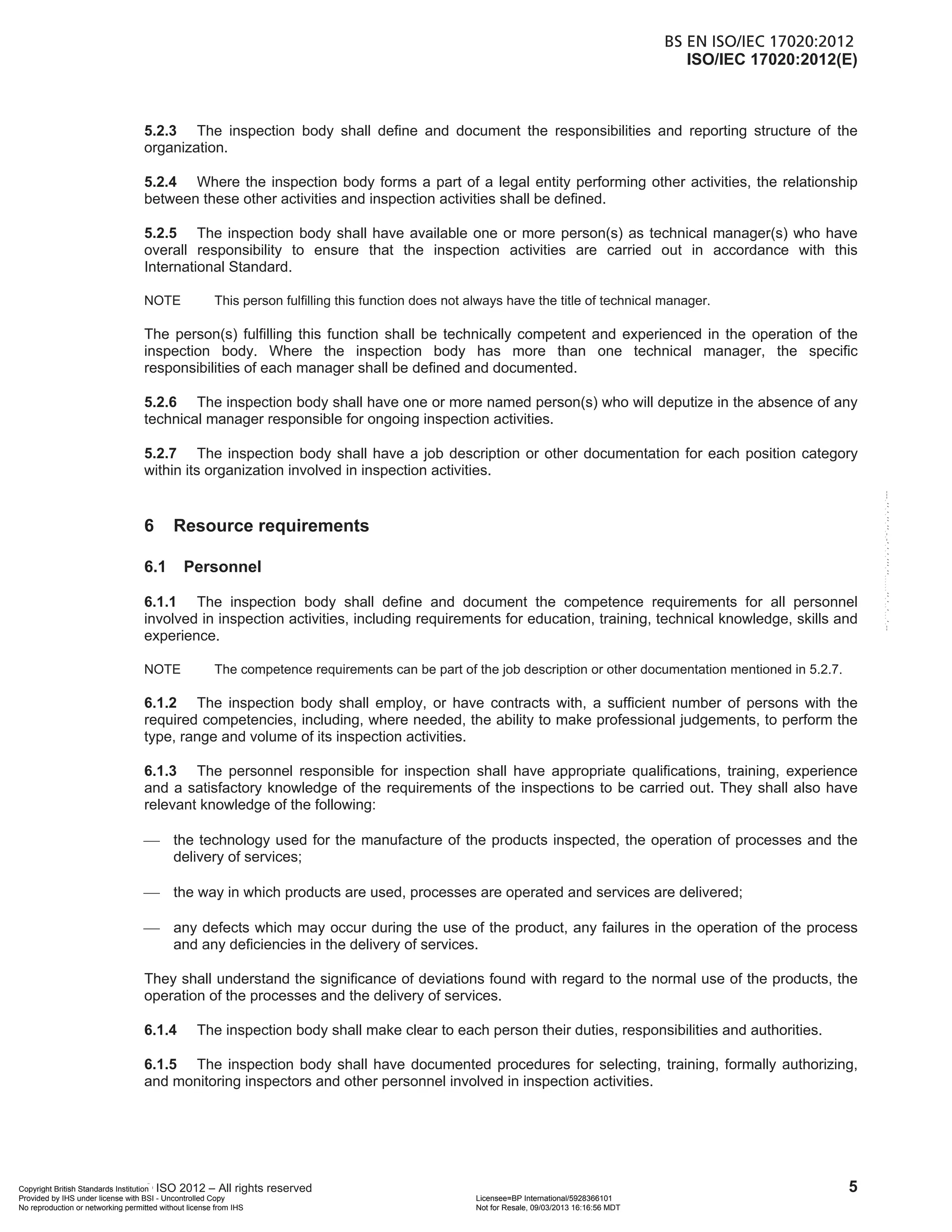 BS EN ISO-IEC - BS EN ISO-IEC-17020-2012-Conformity Assessment Requirements For The Operation Of ...