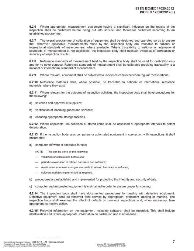 BS EN ISO-IEC - BS EN ISO-IEC-17020-2012-Conformity Assessment Requirements For The Operation Of ...
