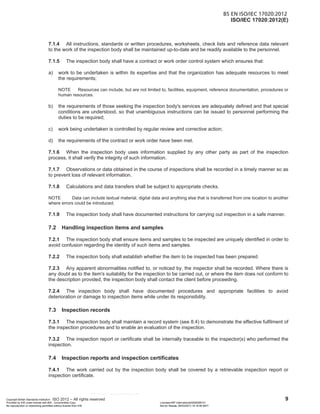 BS EN ISO-IEC - BS EN ISO-IEC-17020-2012-Conformity Assessment Requirements For The Operation Of ...
