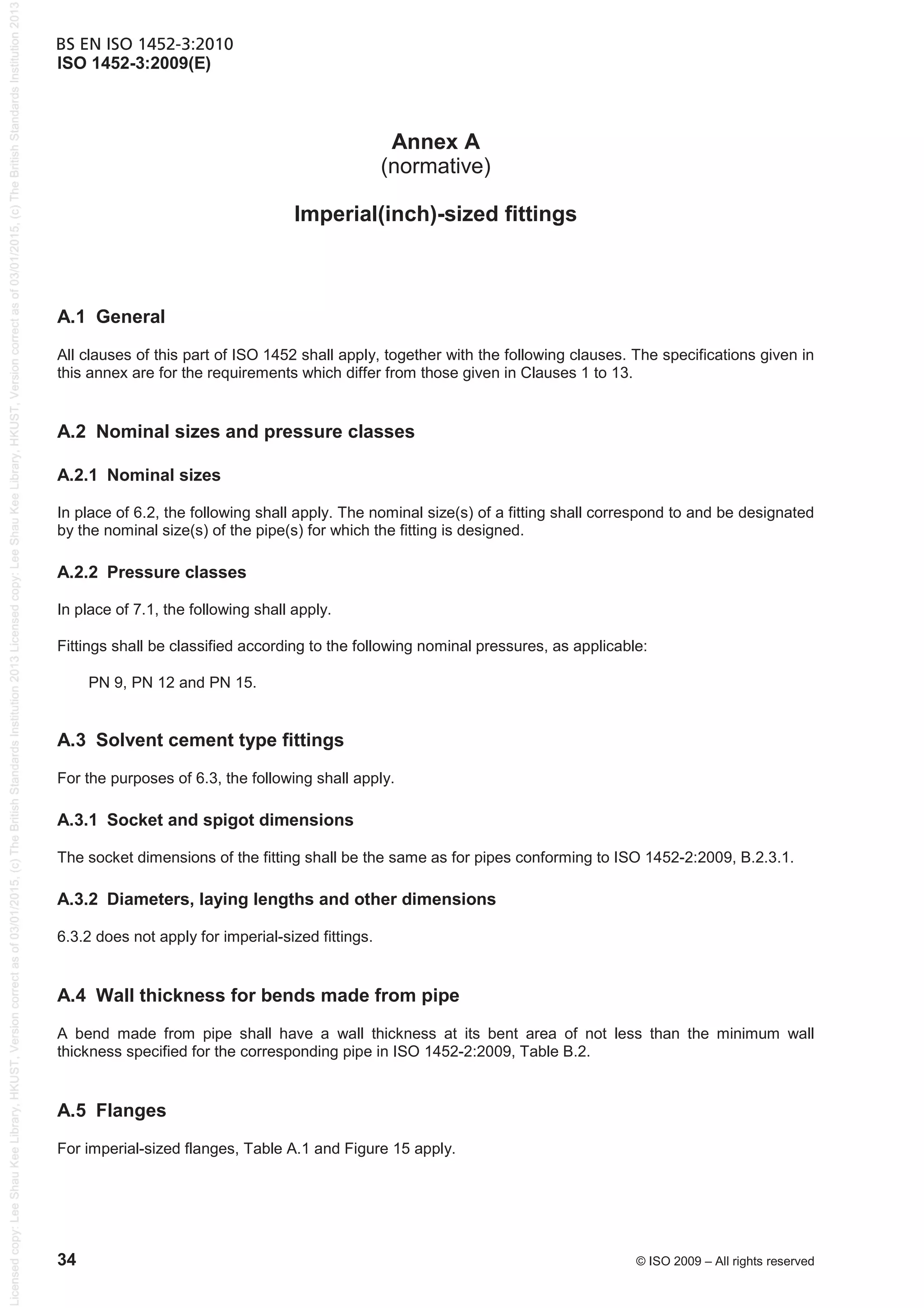 [Bs en iso 1452 3 2010] -- plastics piping systems for water supply and ...