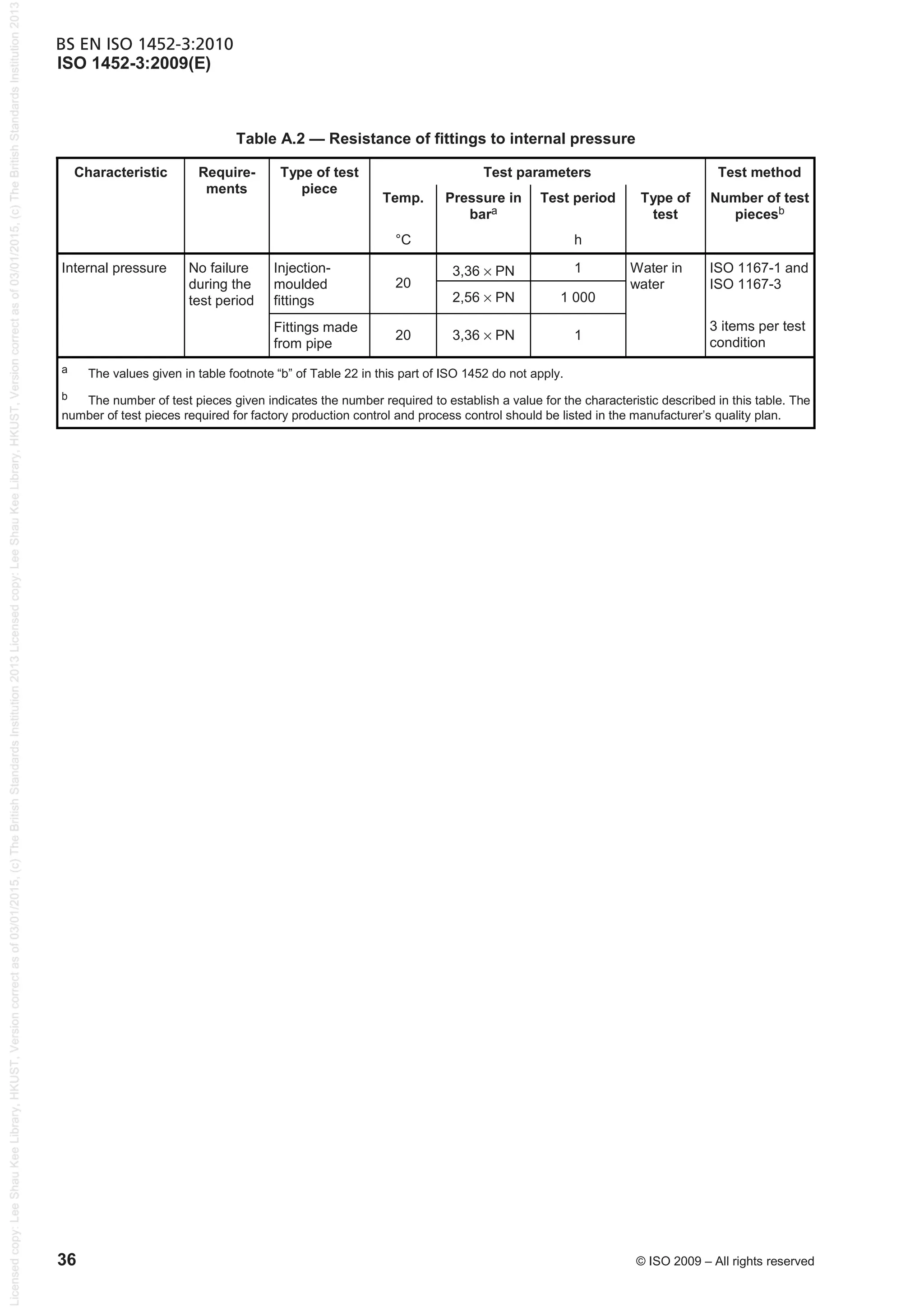 [Bs en iso 1452 3 2010] -- plastics piping systems for water supply and ...