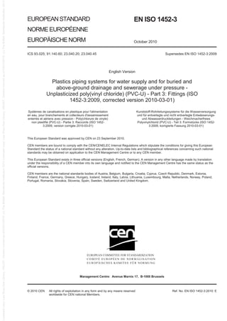[Bs en iso 1452 3 2010] -- plastics piping systems for water supply and ...