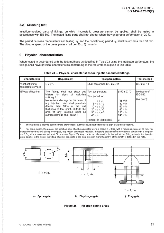 [Bs en iso 1452 3 2010] -- plastics piping systems for water supply and ...