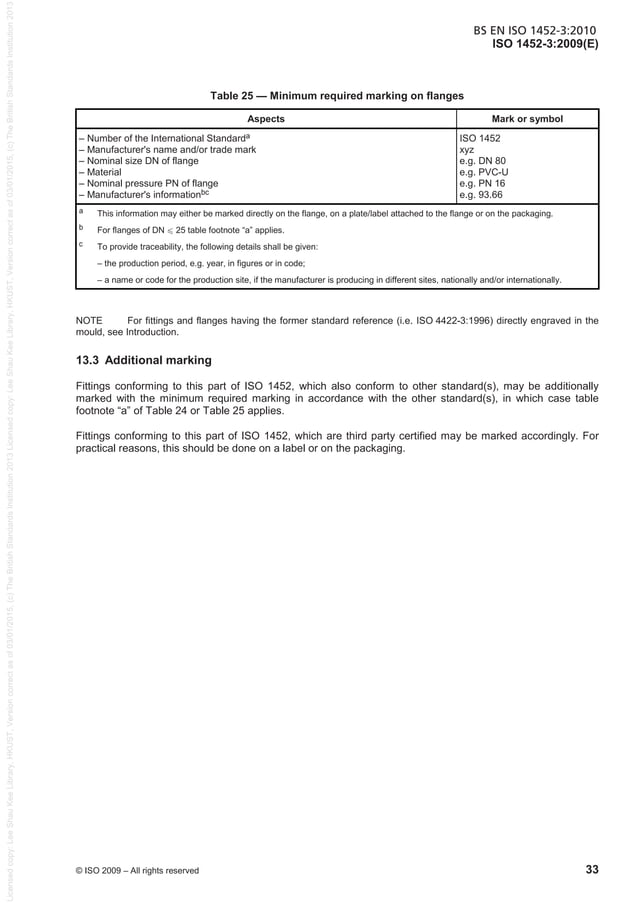 [Bs en iso 1452 3 2010] -- plastics piping systems for water supply and ...