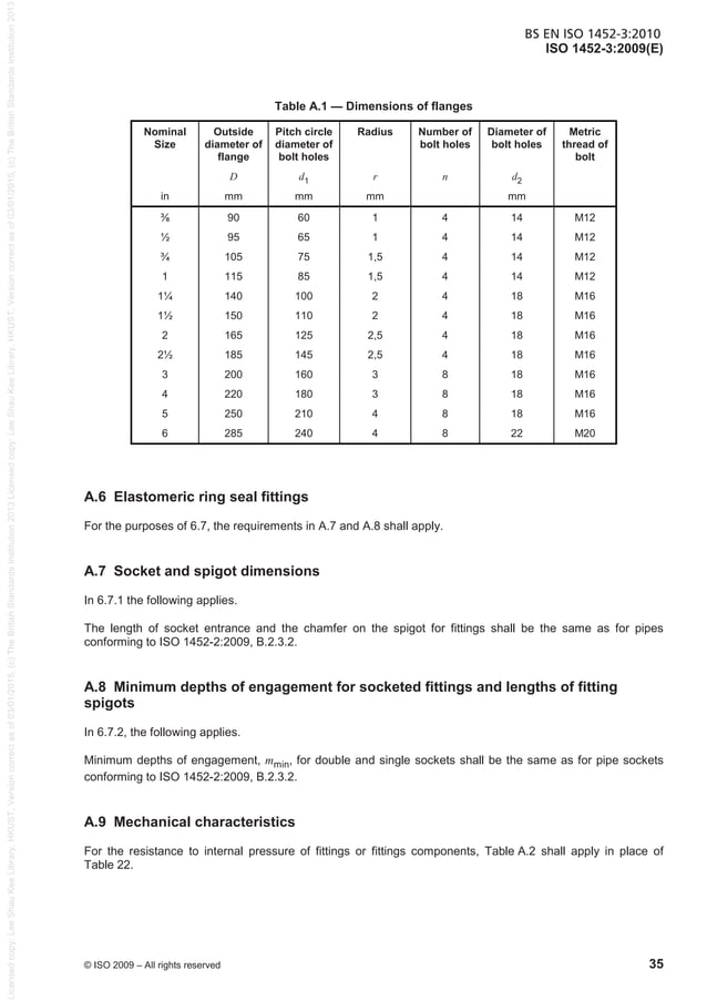[Bs en iso 1452 3 2010] -- plastics piping systems for water supply and ...