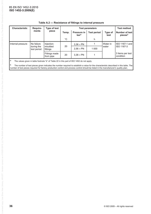 [Bs en iso 1452 3 2010] -- plastics piping systems for water supply and ...