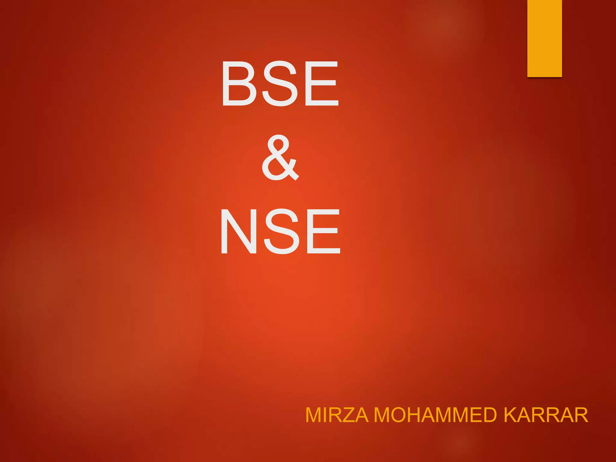 BSE & NSE | PPTX