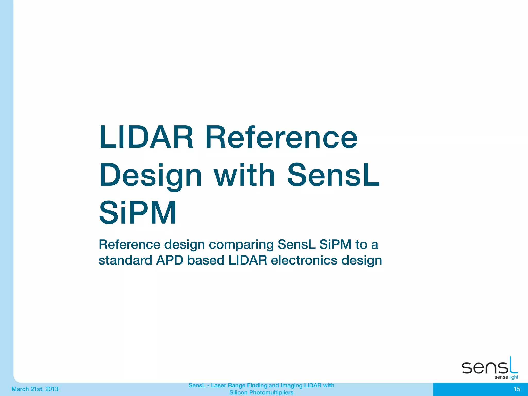 Automotive LIDAR with SensL SiPM Sensors | PPT