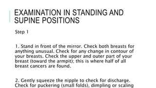 BSE PROCEDURE (GYNEC) (GNM-3) (VARSHA).pptx | Cancer | Diseases and ...