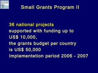 BSERP small grants programmes | PPT
