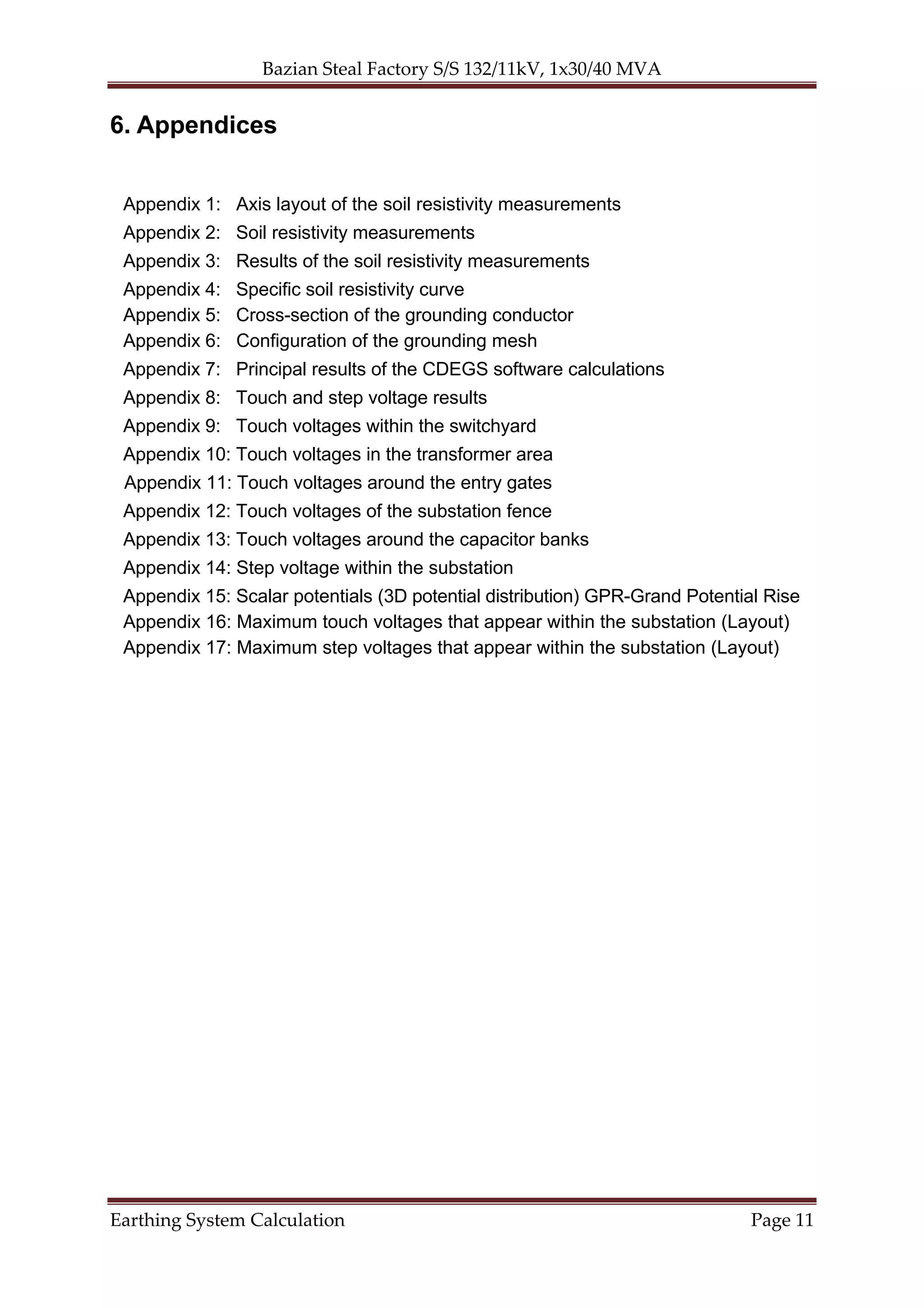 Bsf earthing system calculation-1 | PDF
