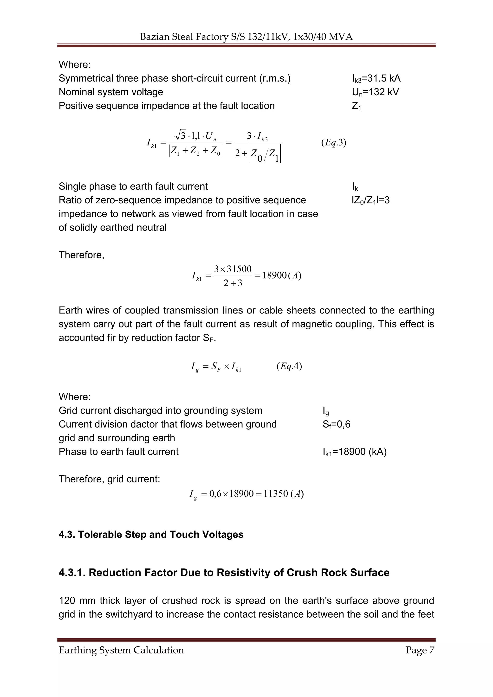 Bsf earthing system calculation-1 | PDF