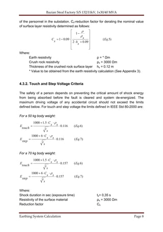 Bsf earthing system calculation-1 | PDF