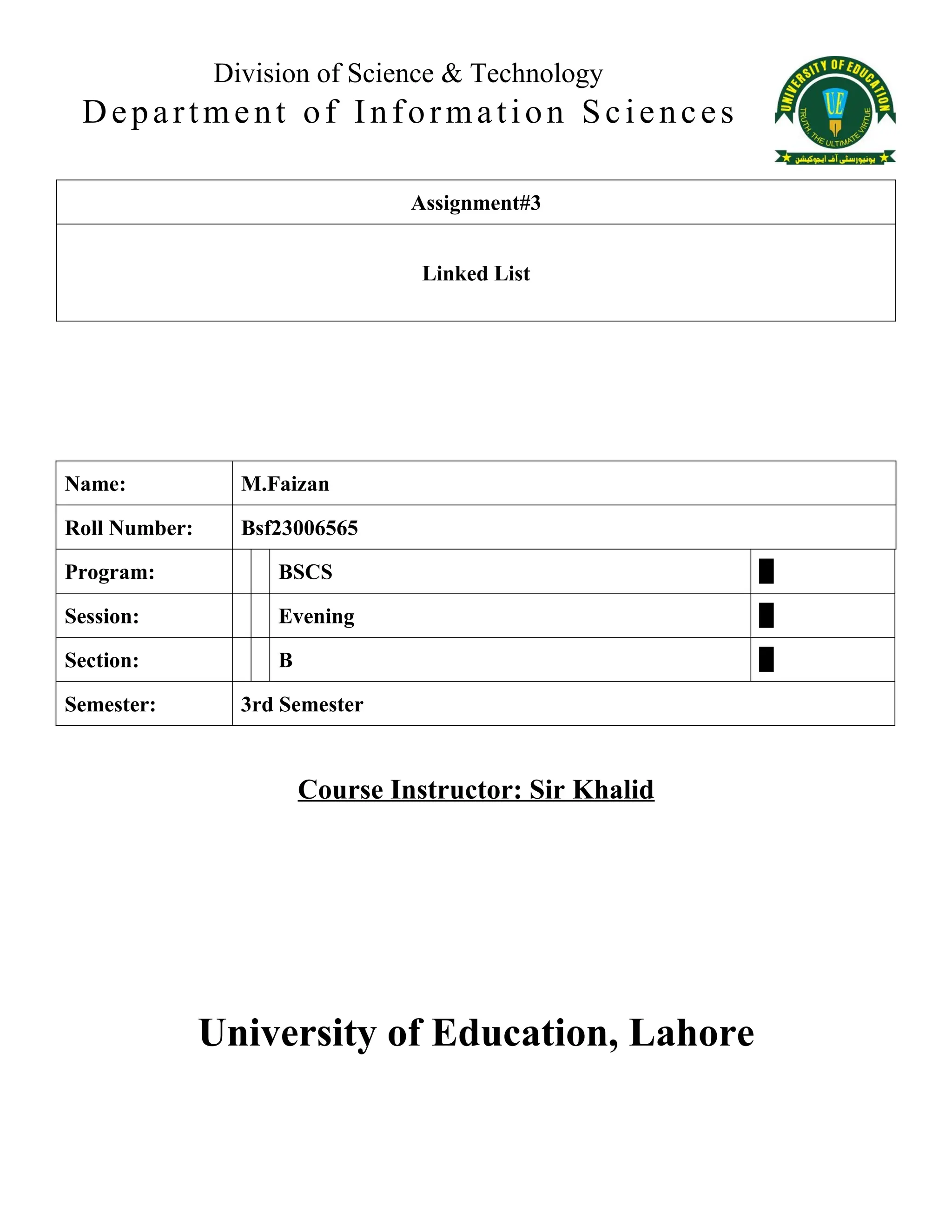 Bsf23006565 dsa 3rd assignment.docx............ | DOCX | Programming Languages | Computing