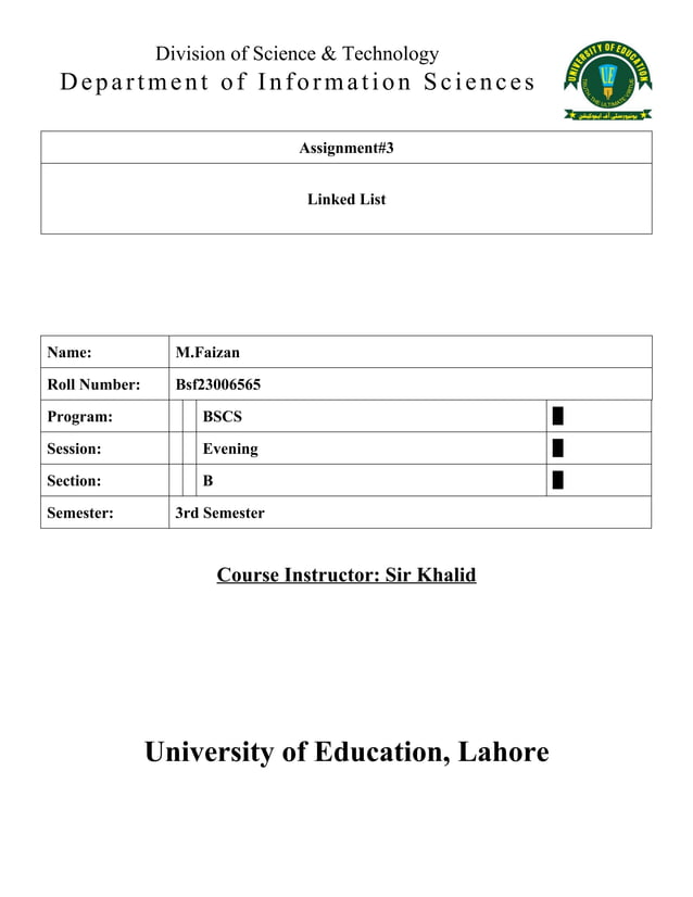 Bsf23006565 dsa 3rd assignment.docx............ | DOCX | Programming Languages | Computing