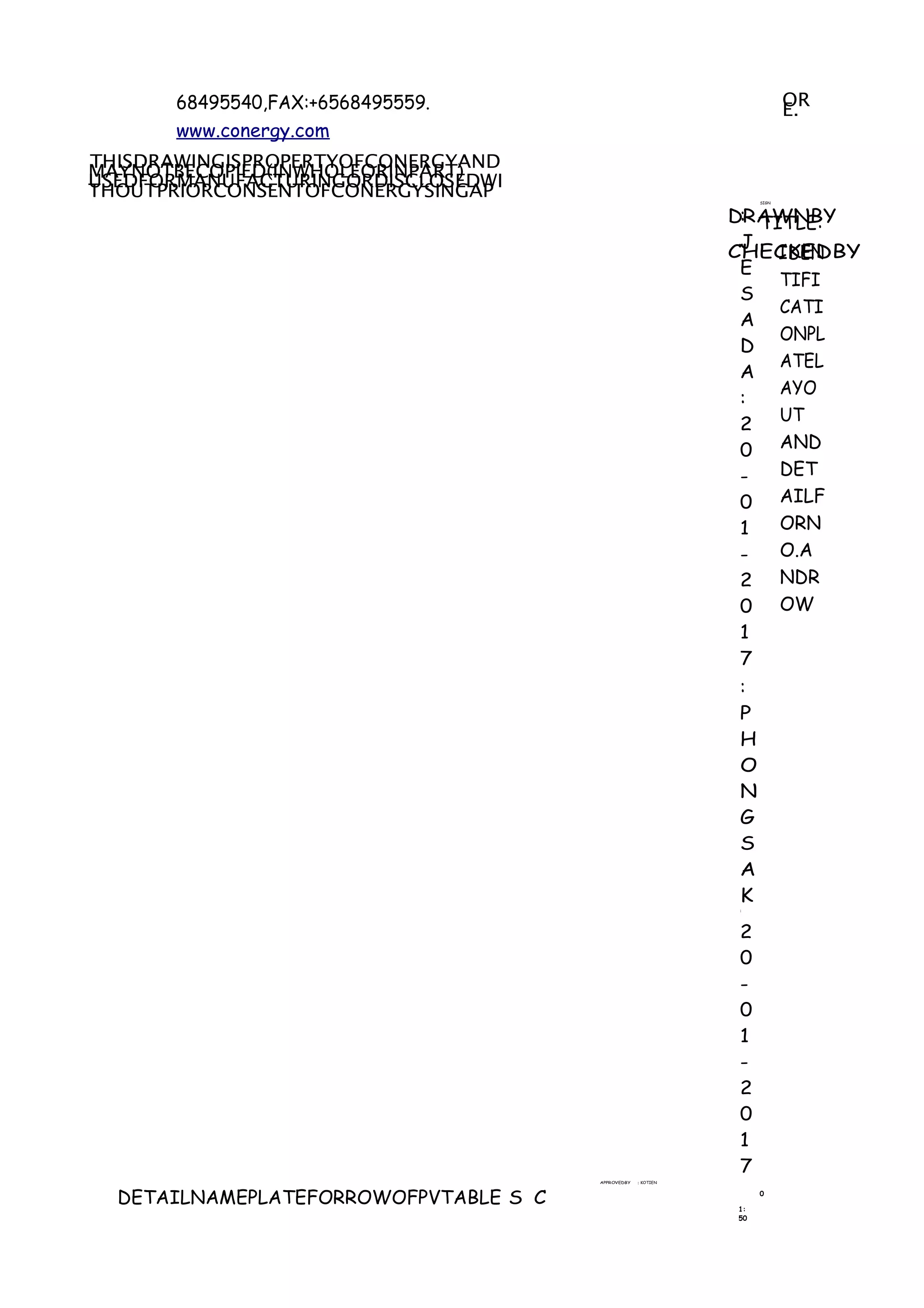 Bsf3 cgy-ee-0103-1 identification plate layout for no.and row of pv table | PDF