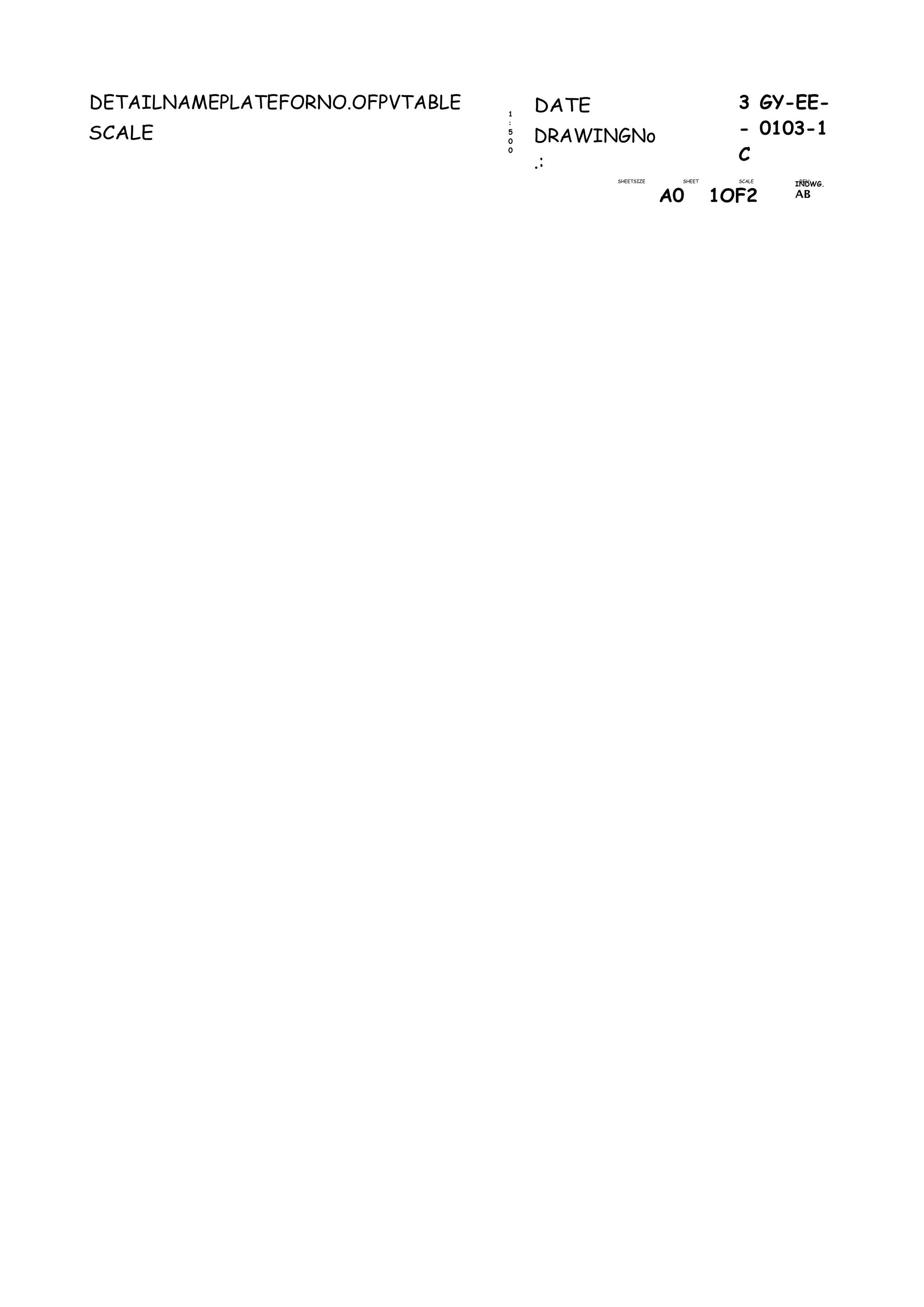 Bsf3 cgy-ee-0103-1 identification plate layout for no.and row of pv table | PDF
