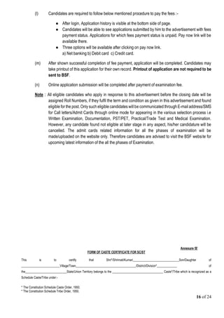 BSF Recruitment 2021 : Vacancies Open For Constables & ASI | PDF
