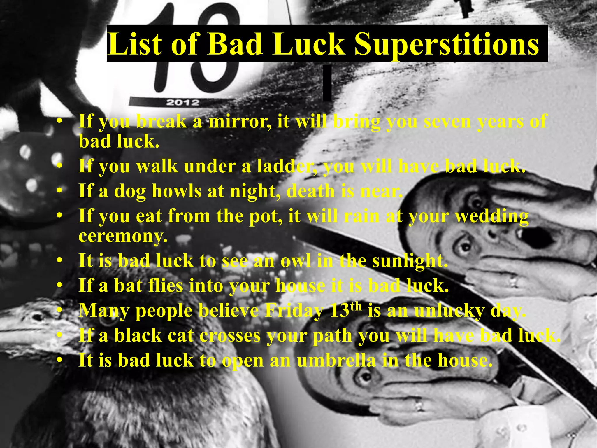 SUPERSTITIOUS BELIEFS | PPTX