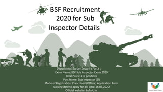 Bsf recruitment 2020 online apply | PPT