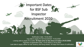 Bsf recruitment 2020 online apply | PPTX