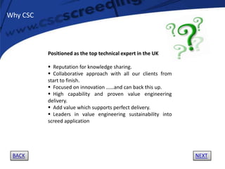 CSC Screeding | PPTX
