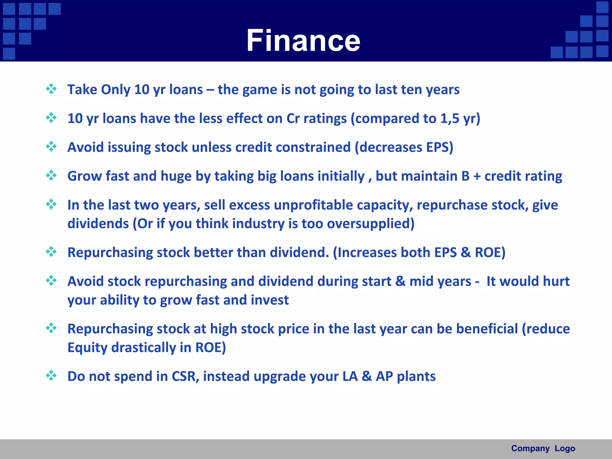 Bsg business strategy game - EROS | PPT