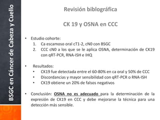 Papel de la biopsia selectiva del ganglio centinela en cáncer de cabeza ...