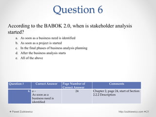 BABOK Study Group - meeting 3 | PPTX