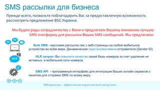 sms рассылки от BSG | PDF | Email | Internet