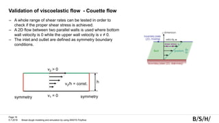 The bread dough modeling and simulation by using ANSYS Polyflow | PDF