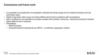 The bread dough modeling and simulation by using ANSYS Polyflow | PDF