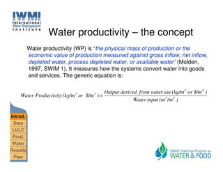Water Productivity analysis of the Indo-Ganges Basin | PDF