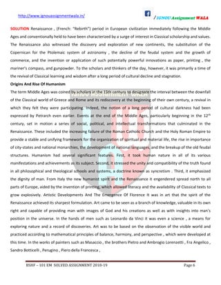 ignou bshf 101 eng assignment 2018-19 | PDF