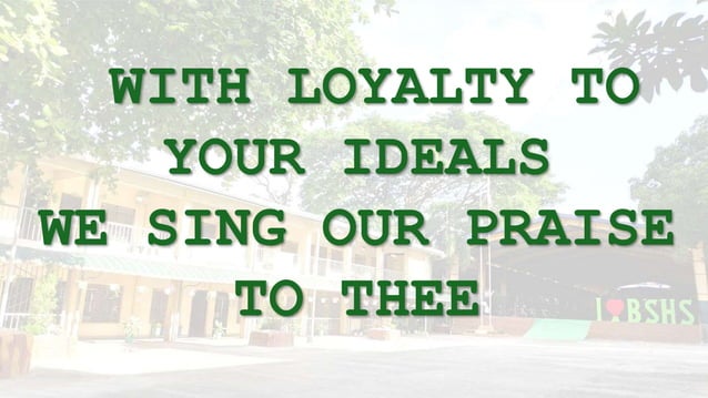 Bagong Silang High School BSHS-hymn-Lyrics.pptx | Music | Entertainment