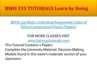 Bshs 335 tutorials learn by doing bshs335tutorials.com