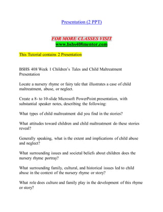 BSHS 408 MENTOR Achievement Education--bshs408mentor.com